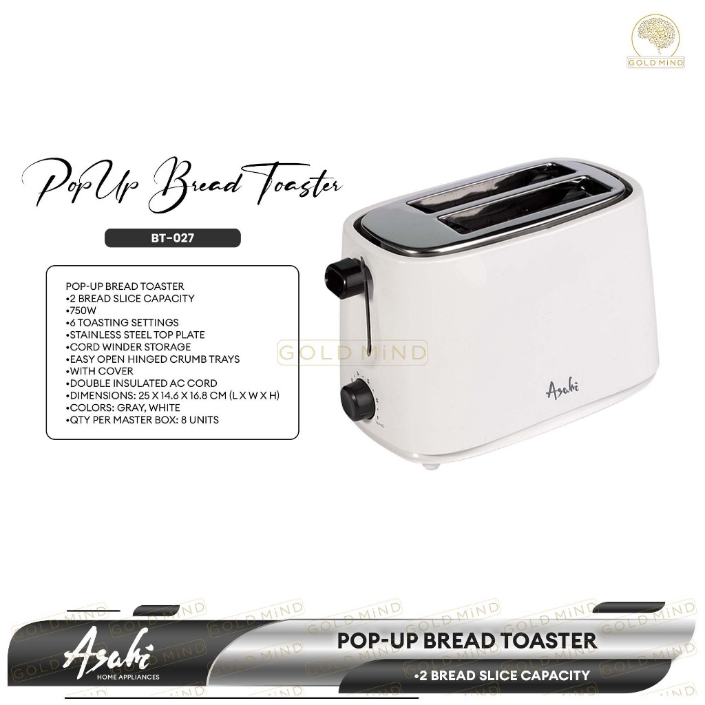 Asahi Electric Bread Pop:Up Toaster - Gold Mind Everyday Low Price ...