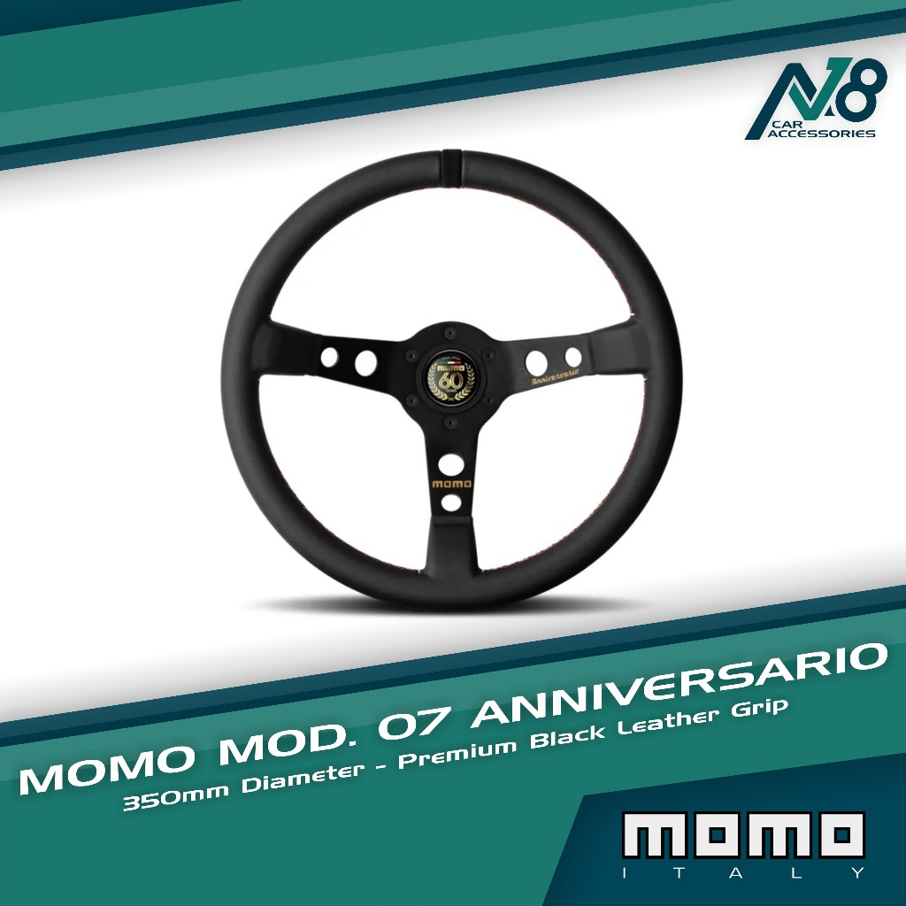 MOMO MOD. 07 ANNIVERSARIO BLACK Steering Wheel Genuine | Shopee Philippines