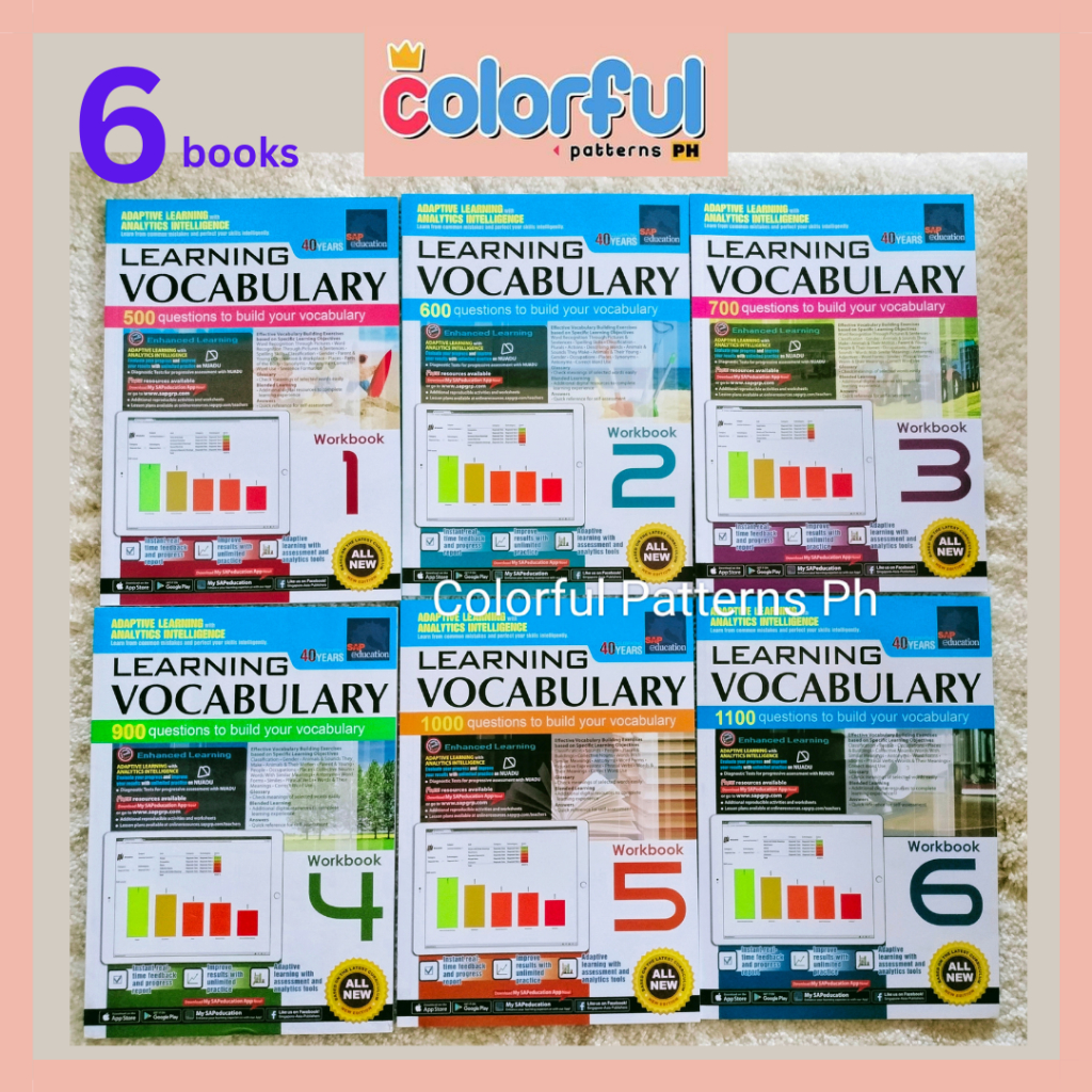 (6 books per set) SAP Learning Vocabulary Workbook 1-6 | Shopee Philippines