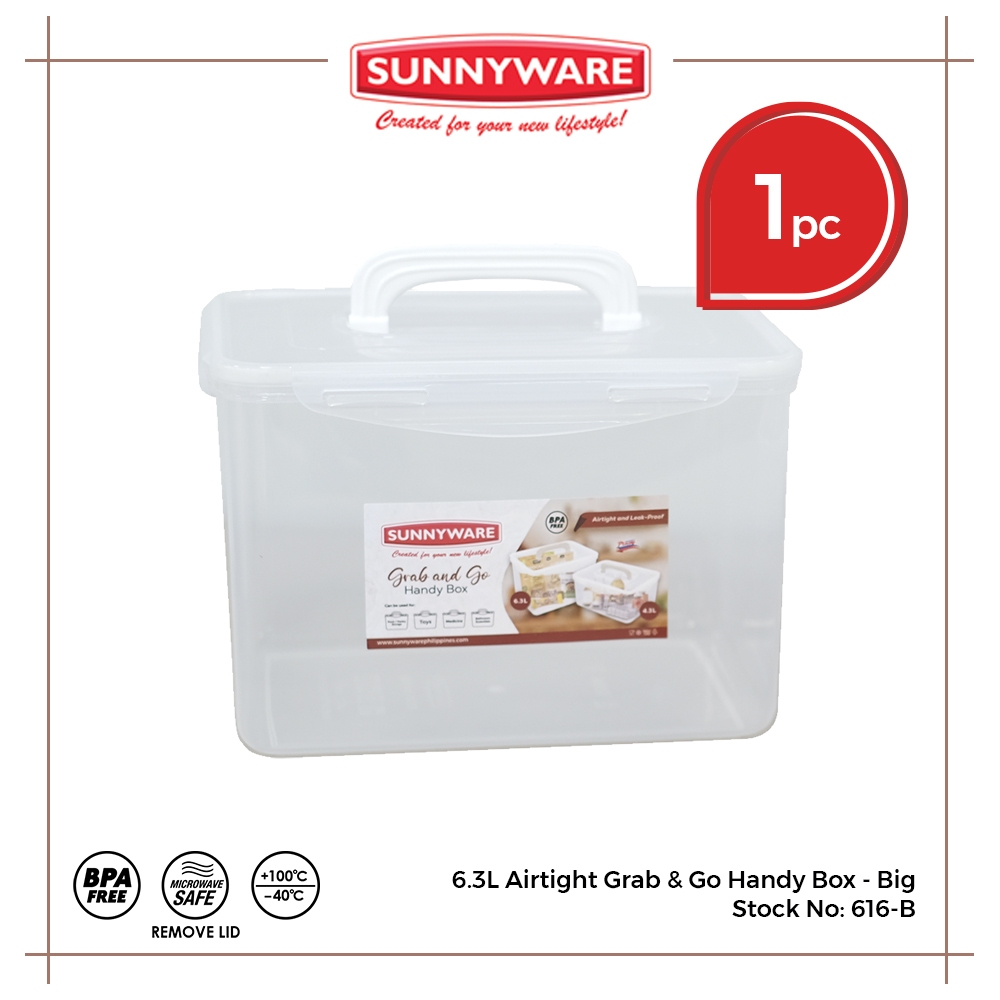 1pc 6.3L Airtight Grab & Go Handy Box - Big [Sunnyware 616-S ...