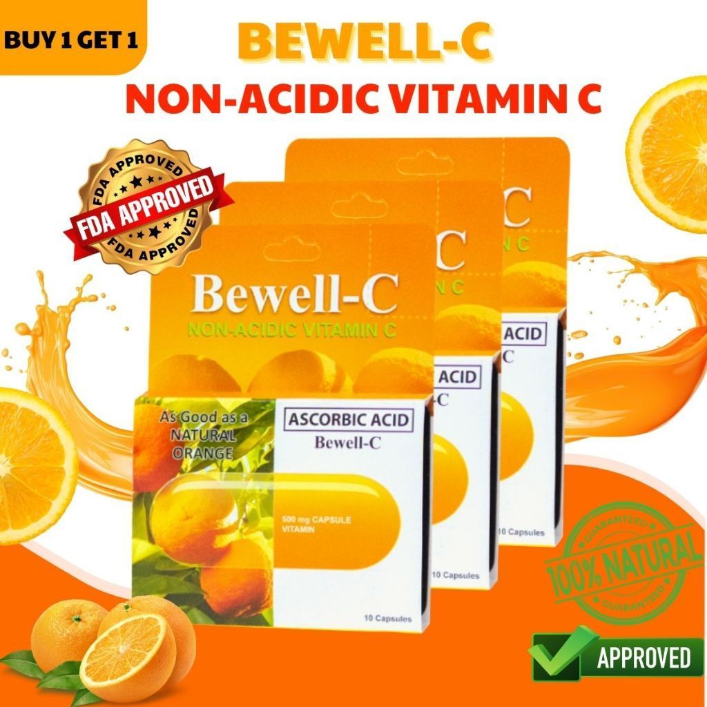 Bewell-C Non- Acidic Vitamin C 500mg 100 capsules per box | Shopee Philippines