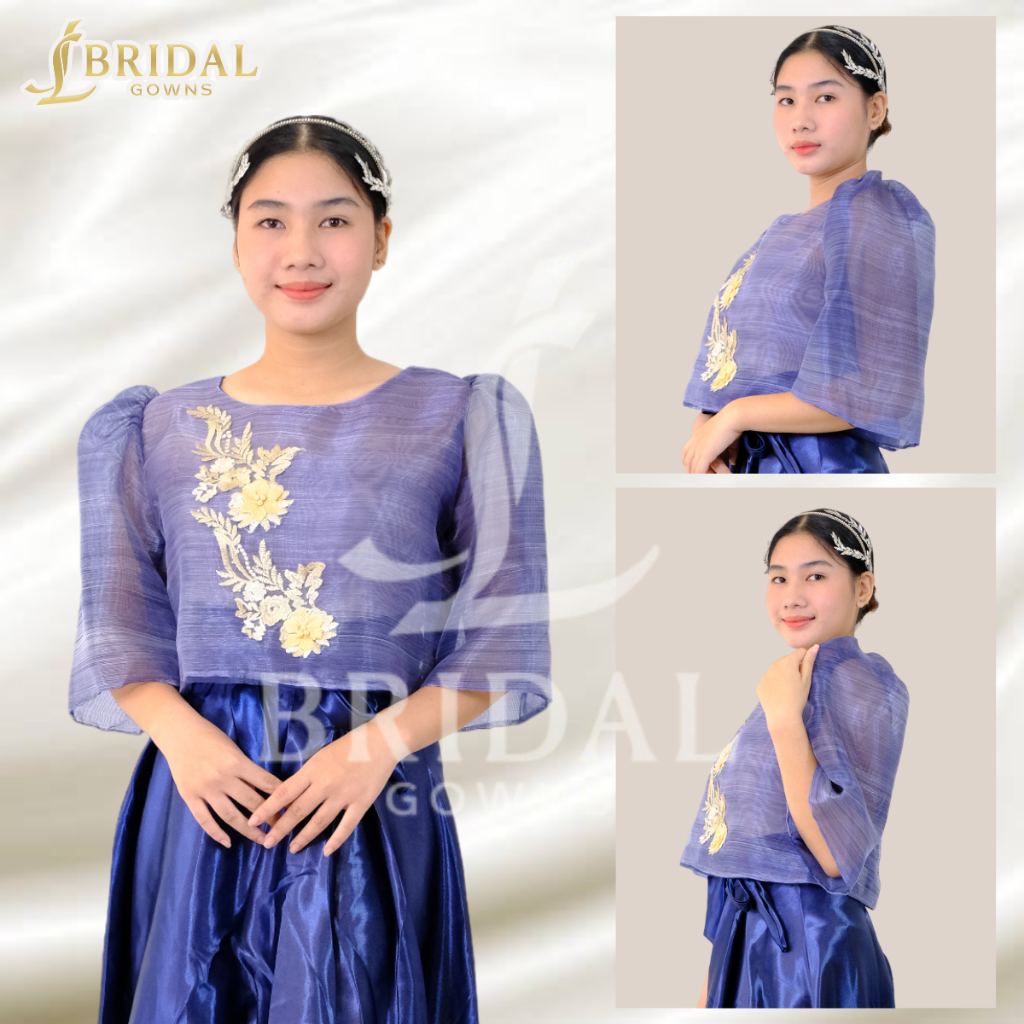 Kimona - modern filipiniana crop top | Shopee Philippines
