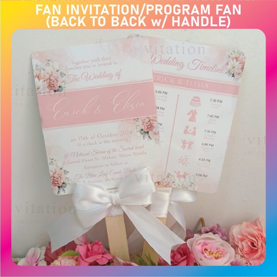 Customized Fan Invitation Wedding I Christening I Birthdays (Min. 10pcs ...