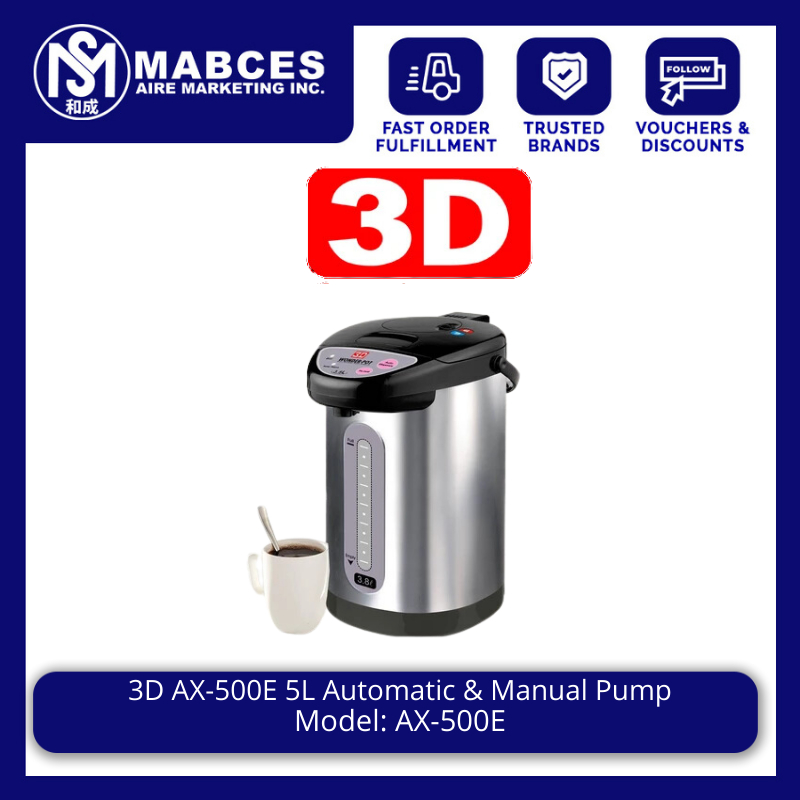 3D AX-500E 5L Automatic & Manual Pump electric pot | Shopee Philippines