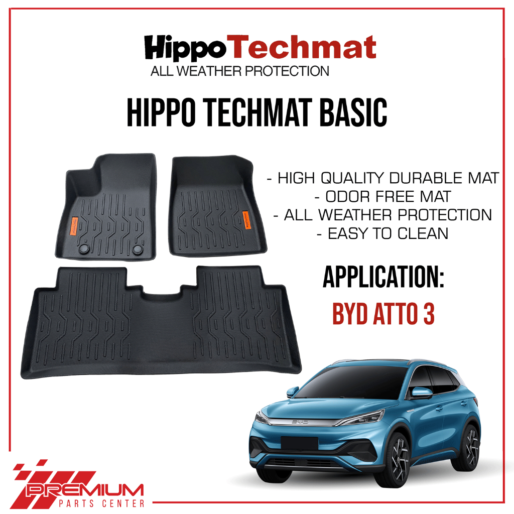 Hippo Techmat Deep Dish Matting for BYD Atto 3 (1st and 2nd row) - Car ...