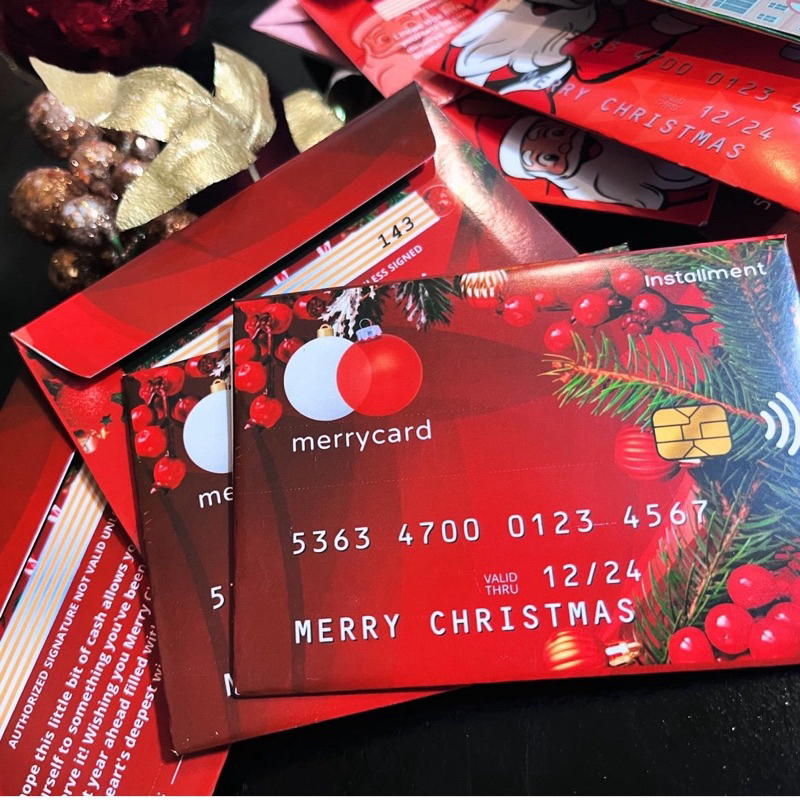 Chrismas Money Envelope “Angpao” ATM Style (10pcs) | Shopee Philippines