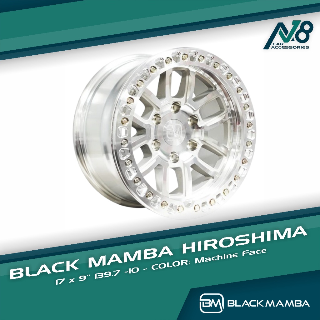 BLACK MAMBA HIROSHIMA 17x9" 139.7 -10 MACHINE FACE Genuine | Shopee ...