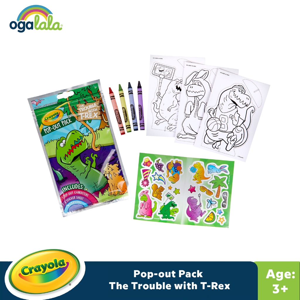 Crayola Pop-out Pack - The Trouble with T-Rex | Shopee Philippines