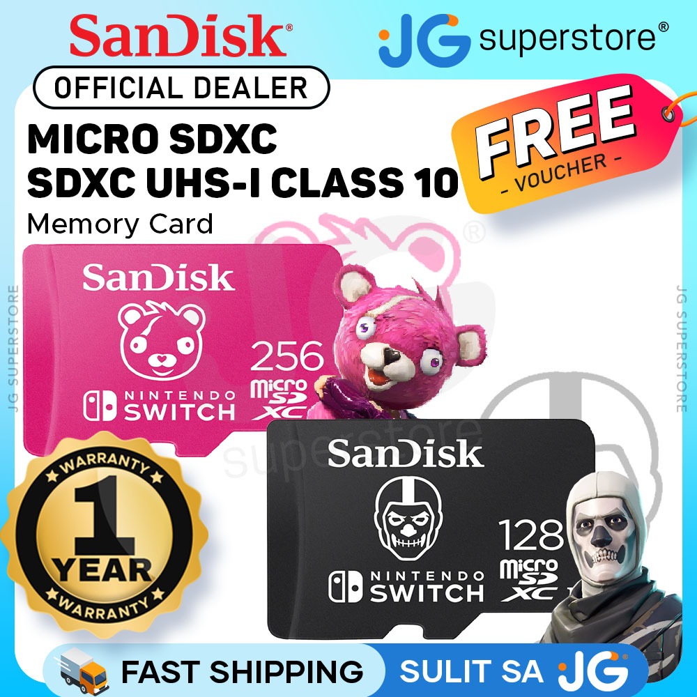 SanDisk MicroSD 128GB 256GB SDXC UHS-I Class 10 Memory Card Fortnite ...