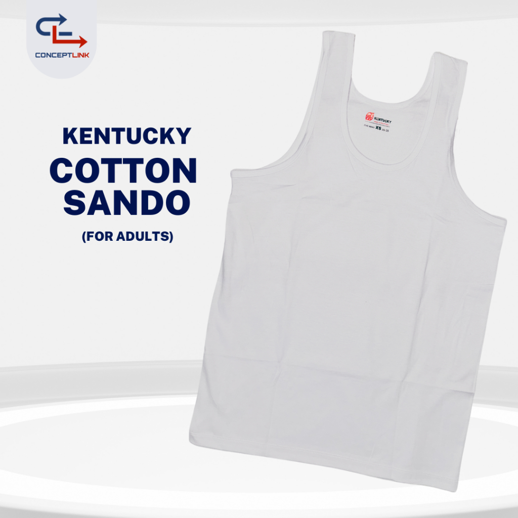 Original Kentucky/Blue Corner White Sando Plain (for Adults) | Shopee ...