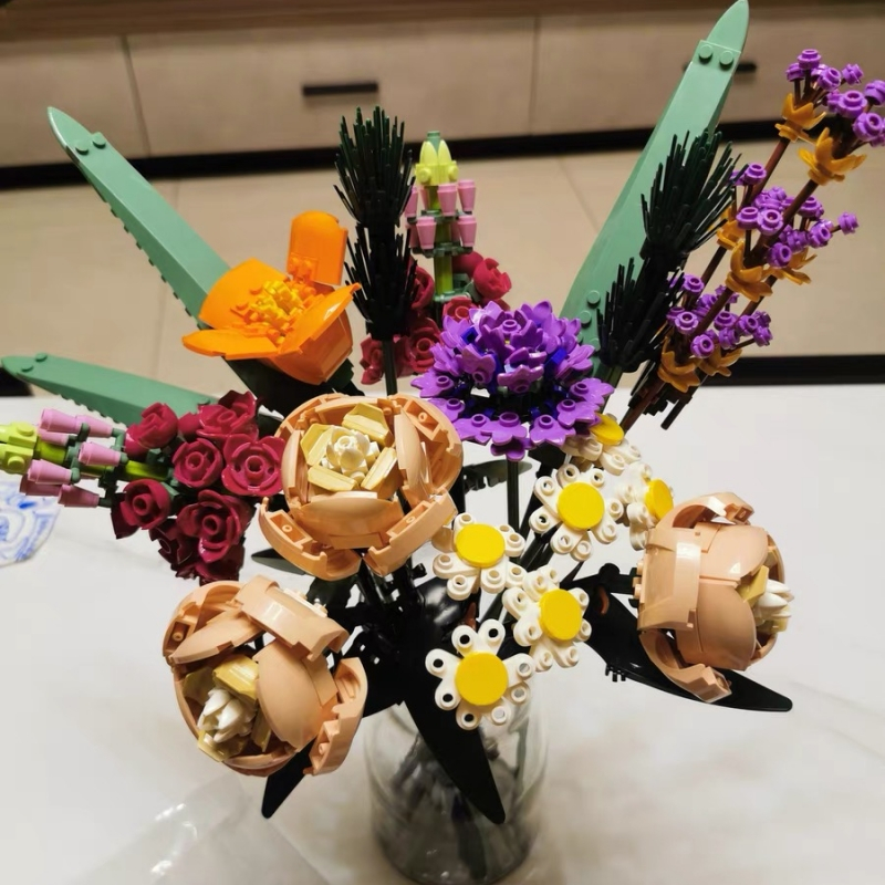 [COD]Building Block Flower Bouquet Birthday and Valentine's Day Gift ...