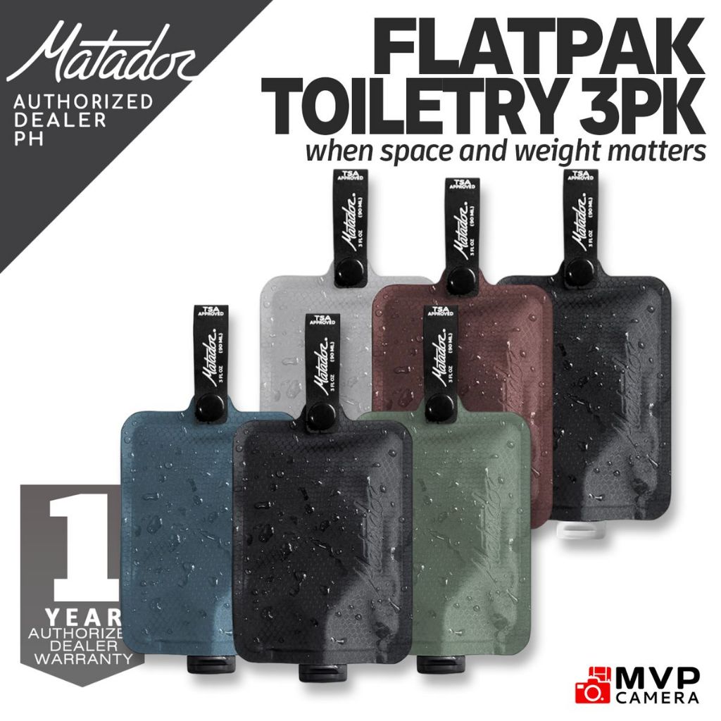 MATADOR FlatPak Toiletry Bottle 3PC Pack 90ML MVP CAMERA | Shopee Philippines