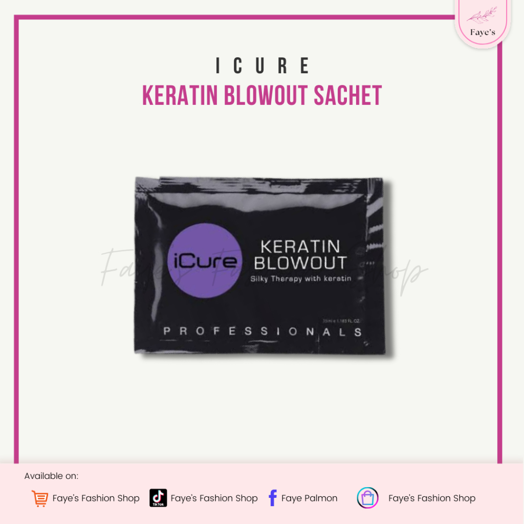 ICure Keratin Blowout Sachet 35ml | Shopee Philippines