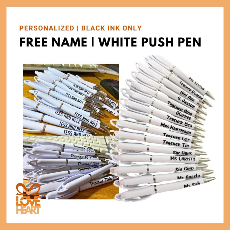 PERSONALIZED PUSH PEN | FREE NAME CUSTOMIZED | Decal Stickee | Love ...