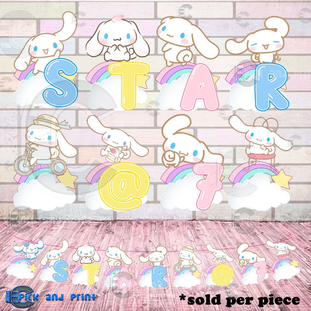 Personalized Cinnamoroll Sanrio Character Name Banner Bunting ...