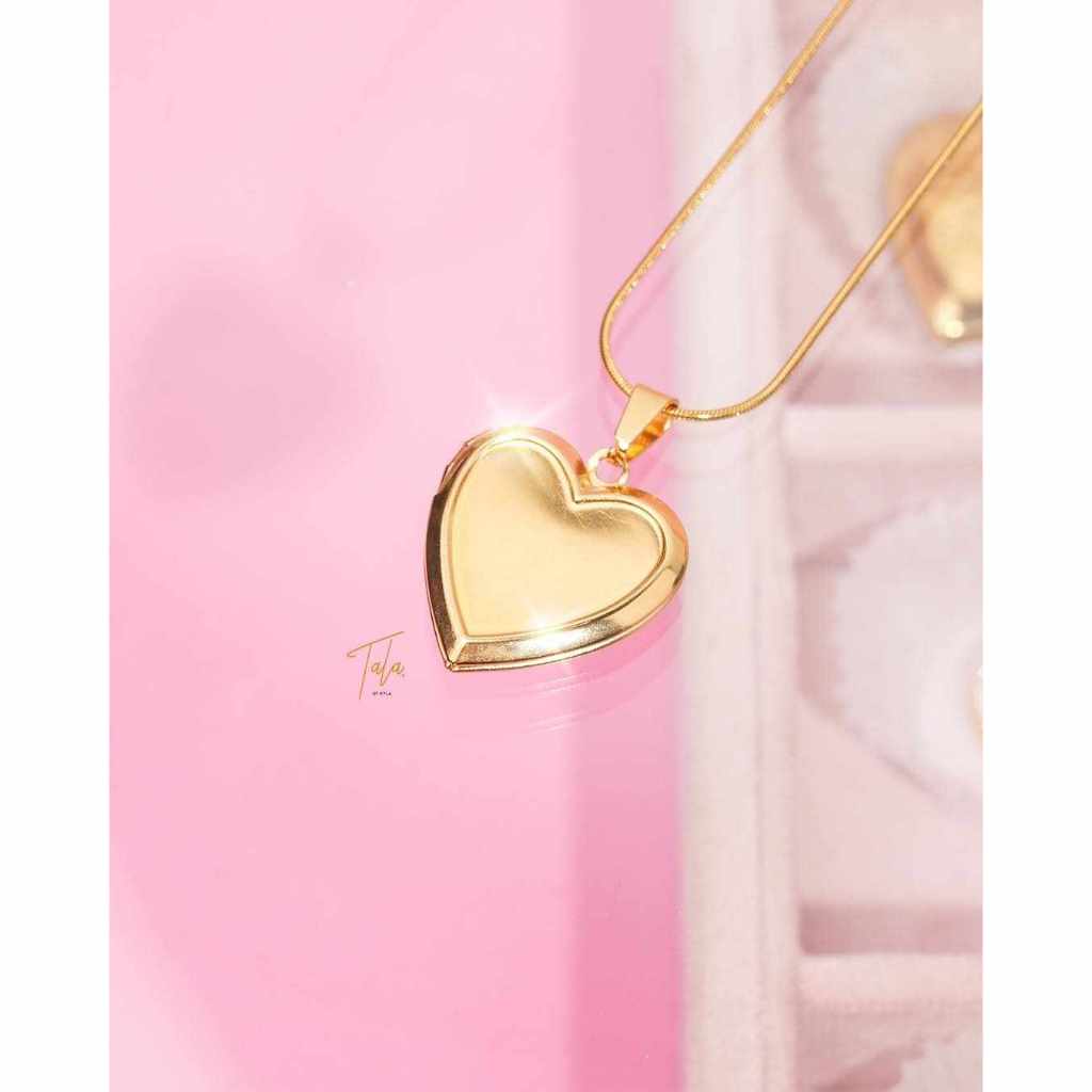 [Pre-Order] TALA By Kyla Simple Heart Locket Necklace Stainless Steel ...