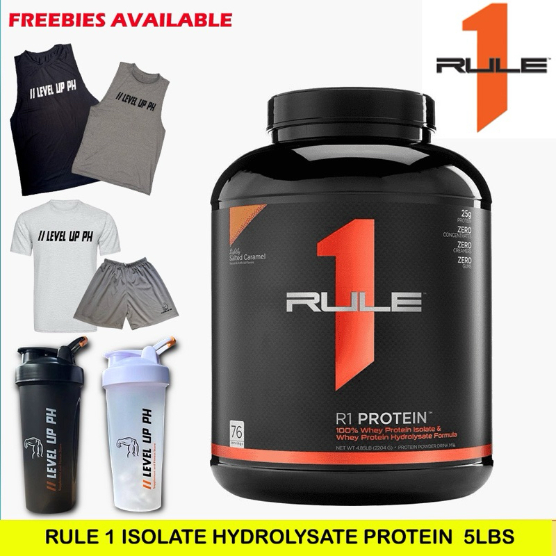 Rule 1 Protein Isolate 5 lbs with Freebie Shaker, Tanktop, Short or ...