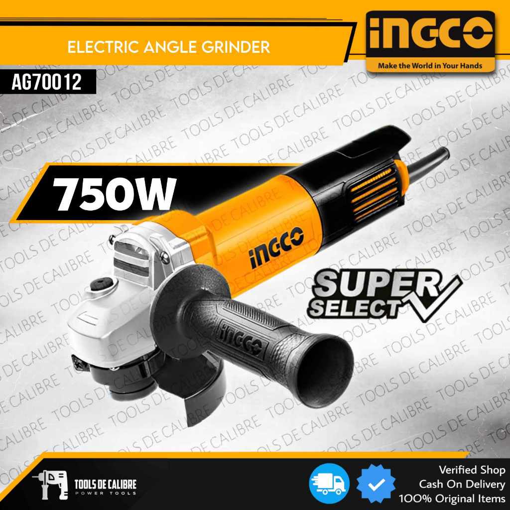 INGCO INDUSTRIAL Angle Grinder 750W AG70012 | Shopee Philippines