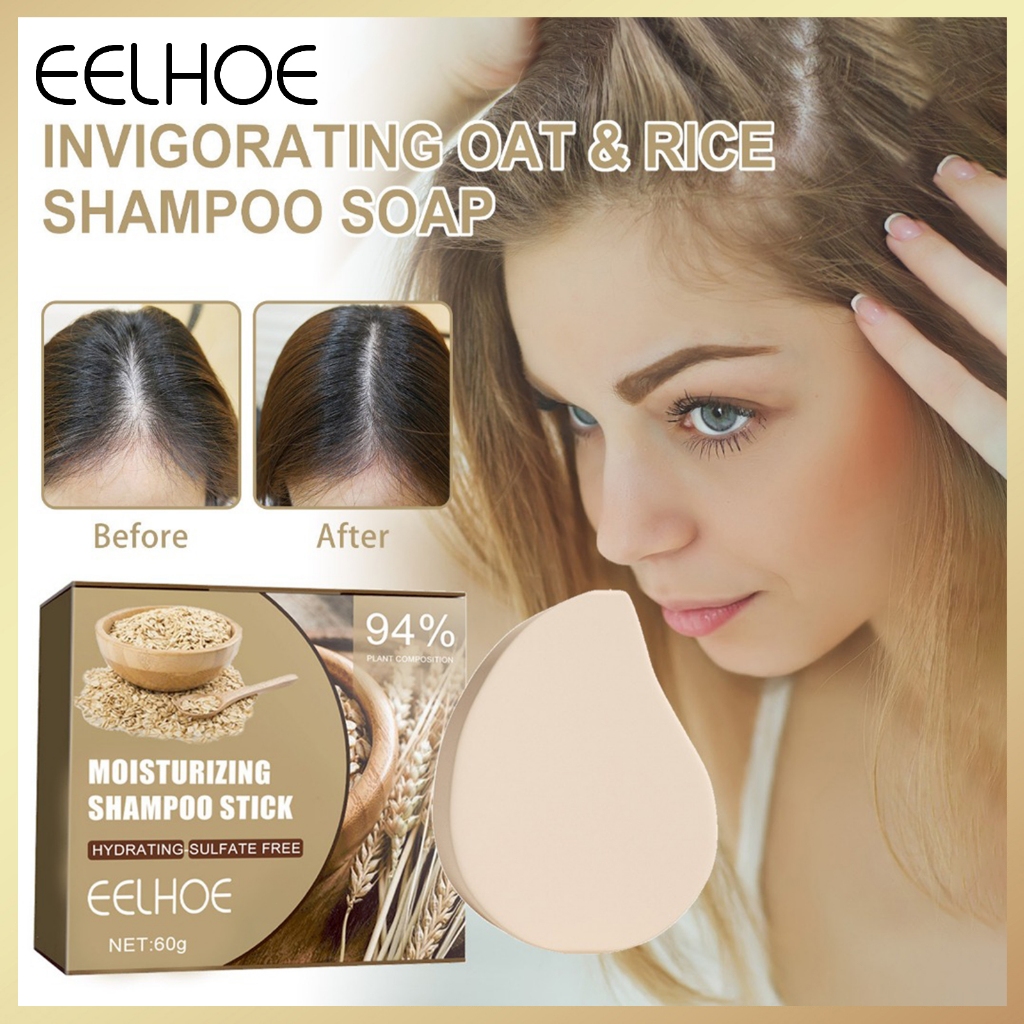 EELHOE Oat & Rice Soap Bar 60g For Hair Growth Anti Hair Loss Black ...