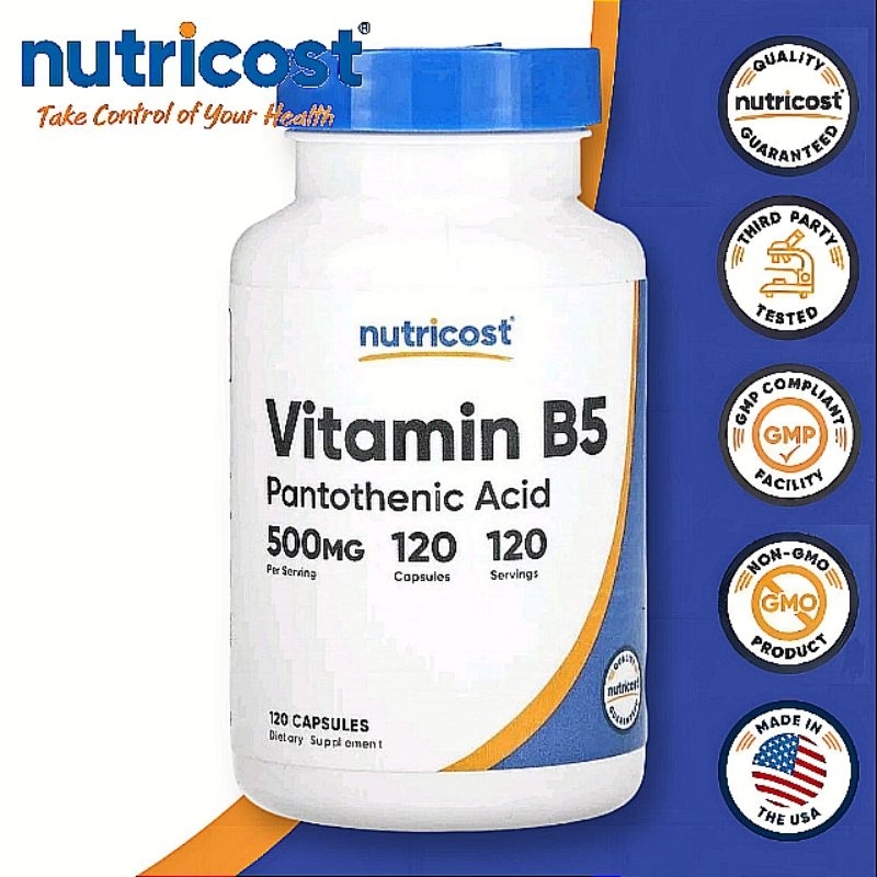 Vitamin B5, 500 mg, 120 Capsules | Shopee Philippines
