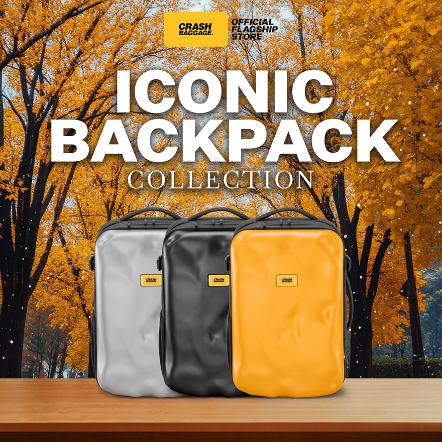 Crash Baggage Iconic Backpack Dented Design Yellow/Black/Silver Made in ...