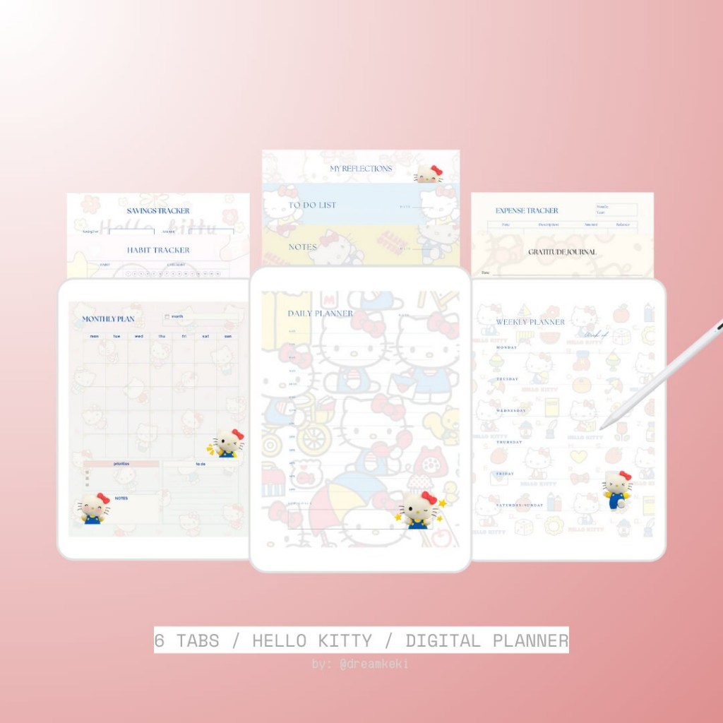 Hello Kitty Digital Planner 2025 / Cute Digital Planner 2025 / Kawaii ...
