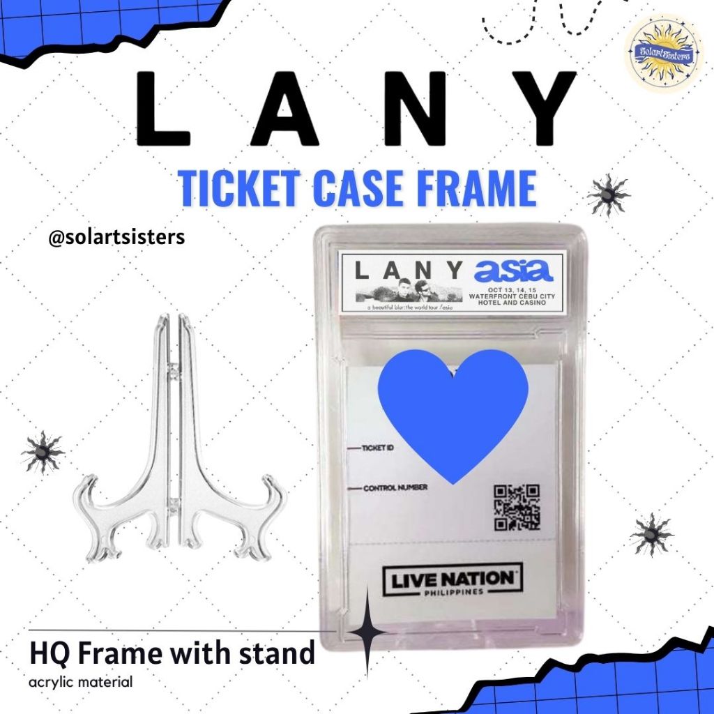 LANY a beautiful blur World Tour Concert Ticket Case Frame Keeper ...