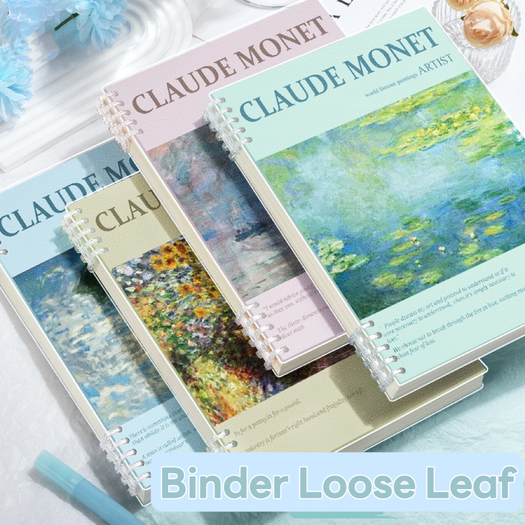 1Pc A5 Loose-Leaf Notebook Monet Natural Design Binder Notepad ...