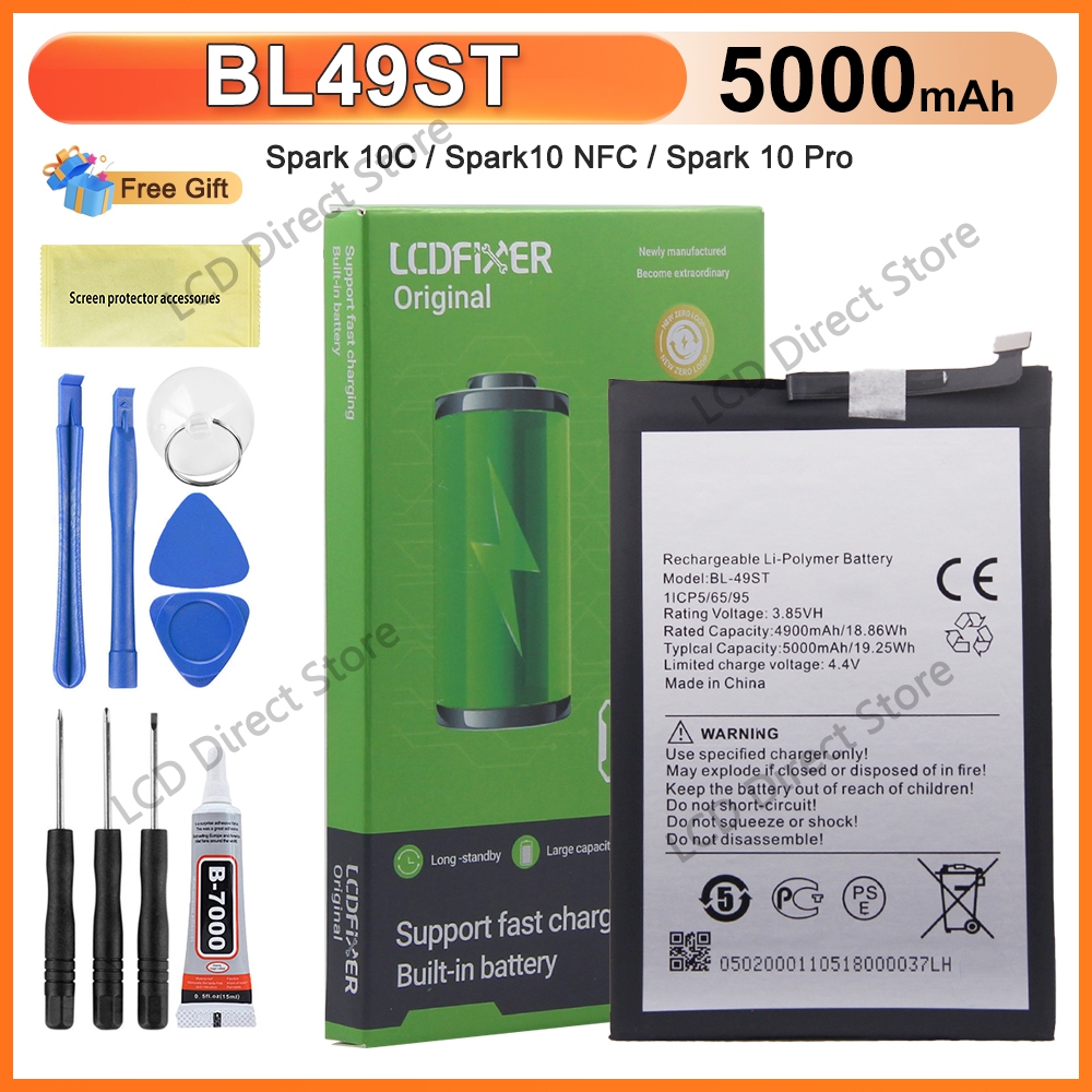 Battery Replacement 49ST For Tecno Spark 10C / Spark 10 / Spark 10 NFC ...