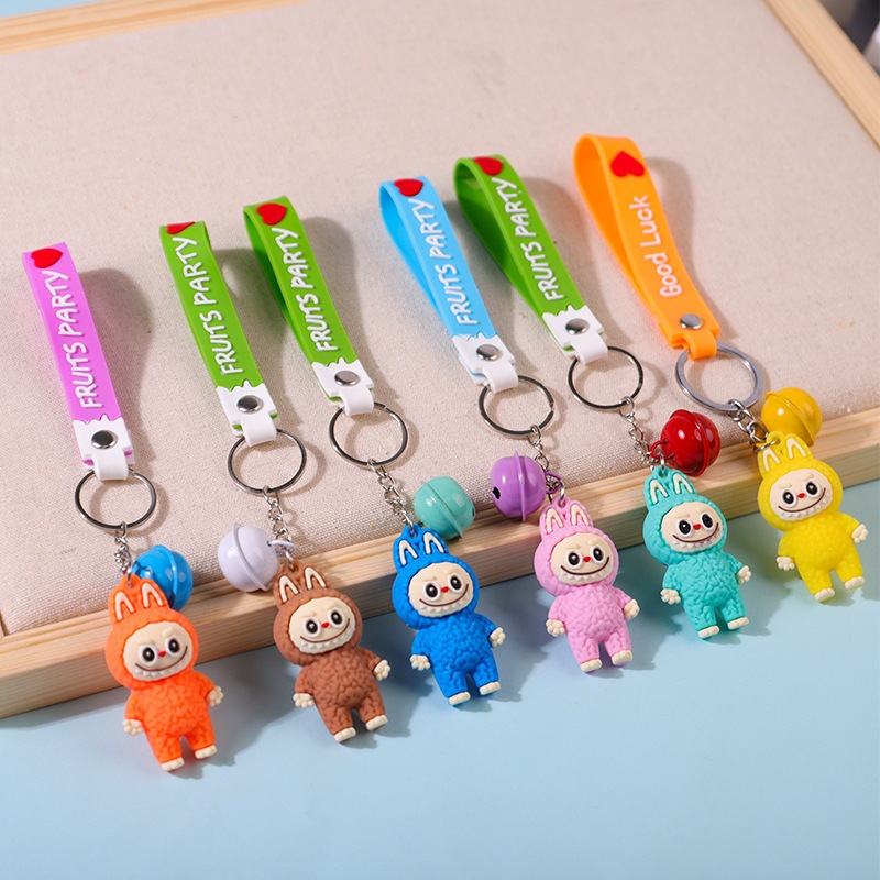 Labubu Keychain Kids Bag Chain Cartoon Cute KeyChain Car Keyring Best ...
