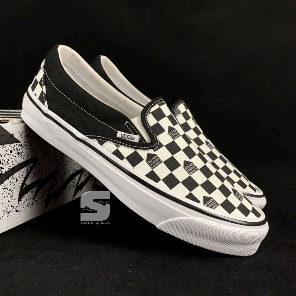 Vault Og Slip On Lx DSM Checkerboard Black White (with glue stain ...