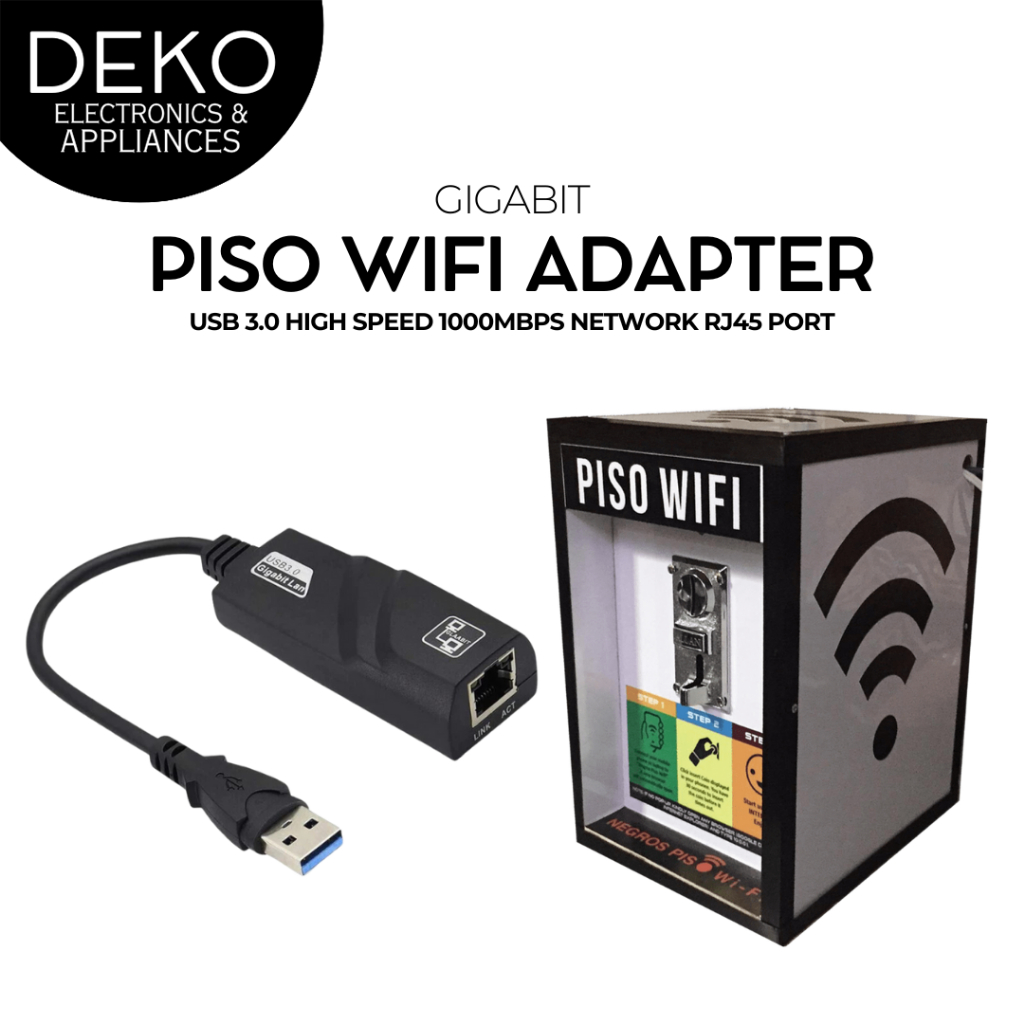 PISO WIFI Adapter USB 3.0 to LAN USB to LAN 10/100/1000 Mbps Gigabit ...