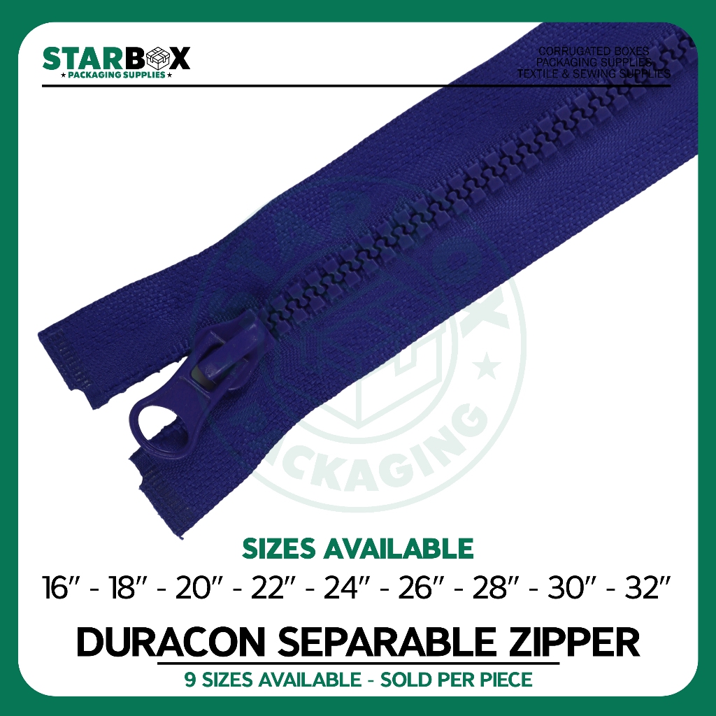 Starbox Navy Blue Duracon Separable Zipper For Jacket Hoodies Size 16 to 32 Inches Apparel ...