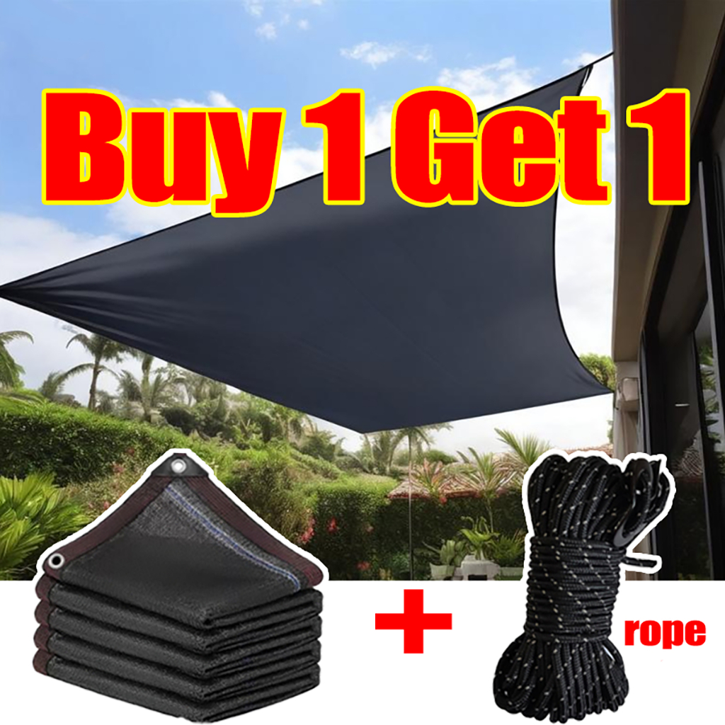 Shading Rate Anti-UV Black Sun Shade Net Outdoor Pergola Car Garages ...
