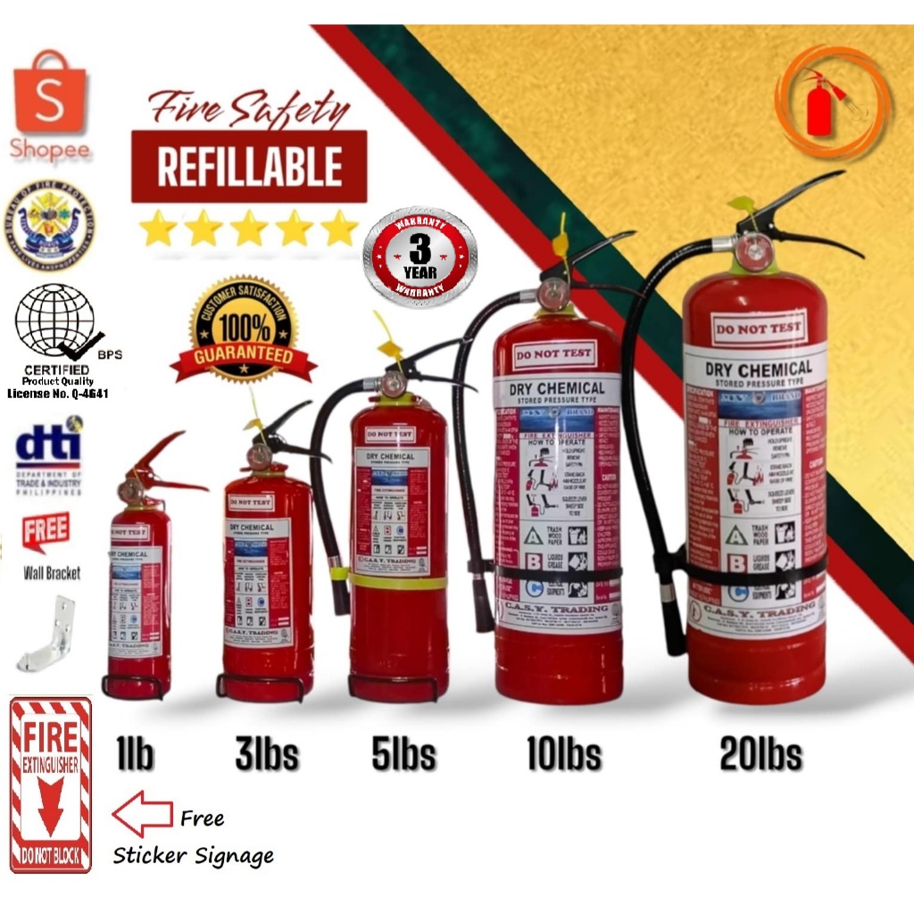 Fire Extinguisher with free bracket | Shopee Philippines