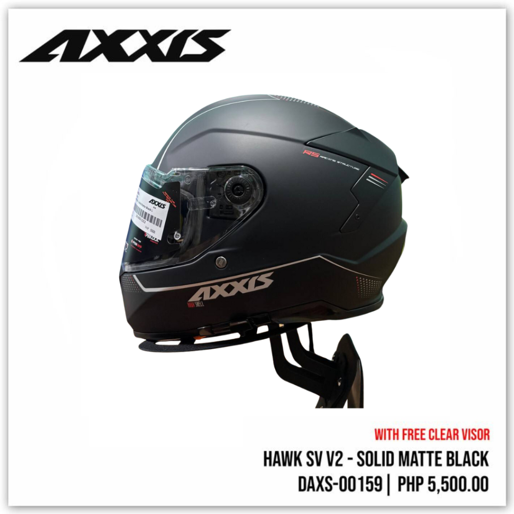 Axxis Full Face Helmet for Motorcycle Hawk V2 SV Gloss/Matte (XS-XXL ...