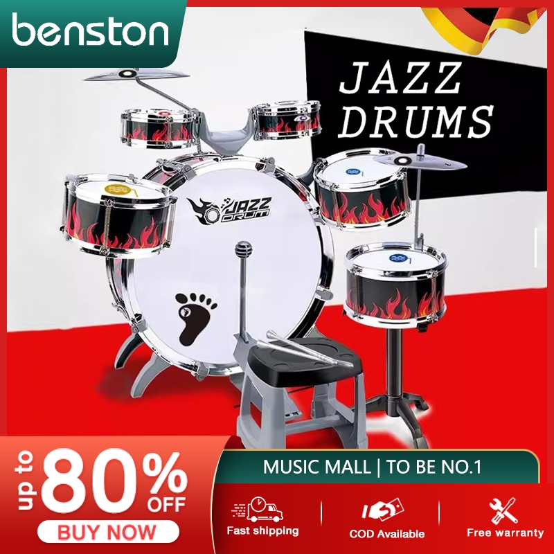 Children Jazz Drum Music Instrument Pretend Play Set for Kids Toy 6 ...
