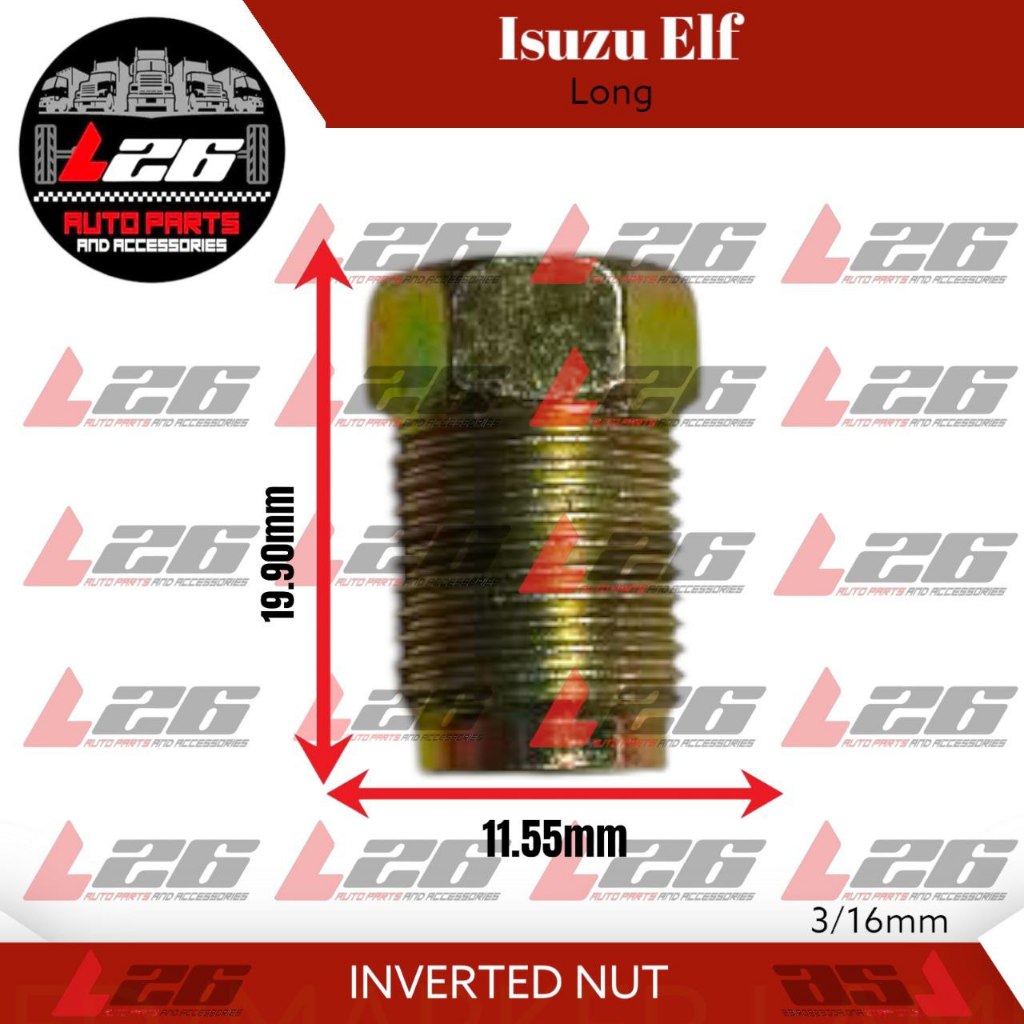 100PIECES 3/16mm LONG UNIVERSAL INVERTED NUT FOR Isuzu Elf | Shopee ...