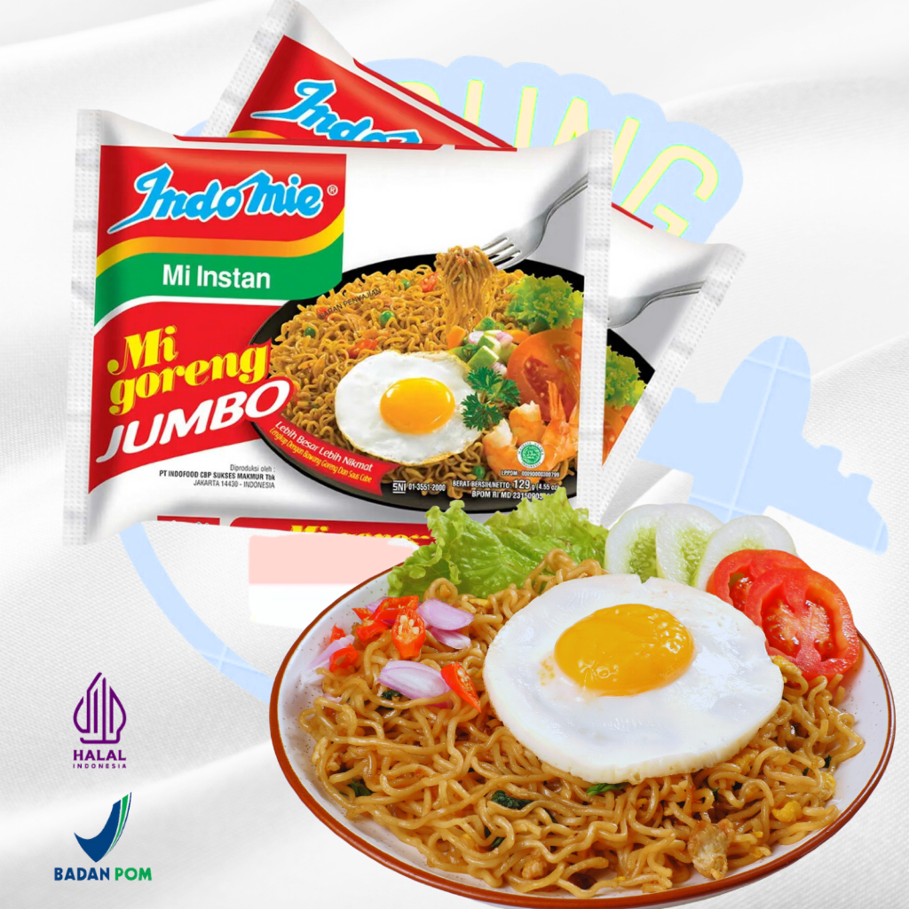 Indofood Indomie MI GORENG JUMBO 129g Authentic INDONESIA Mee GORENG ...