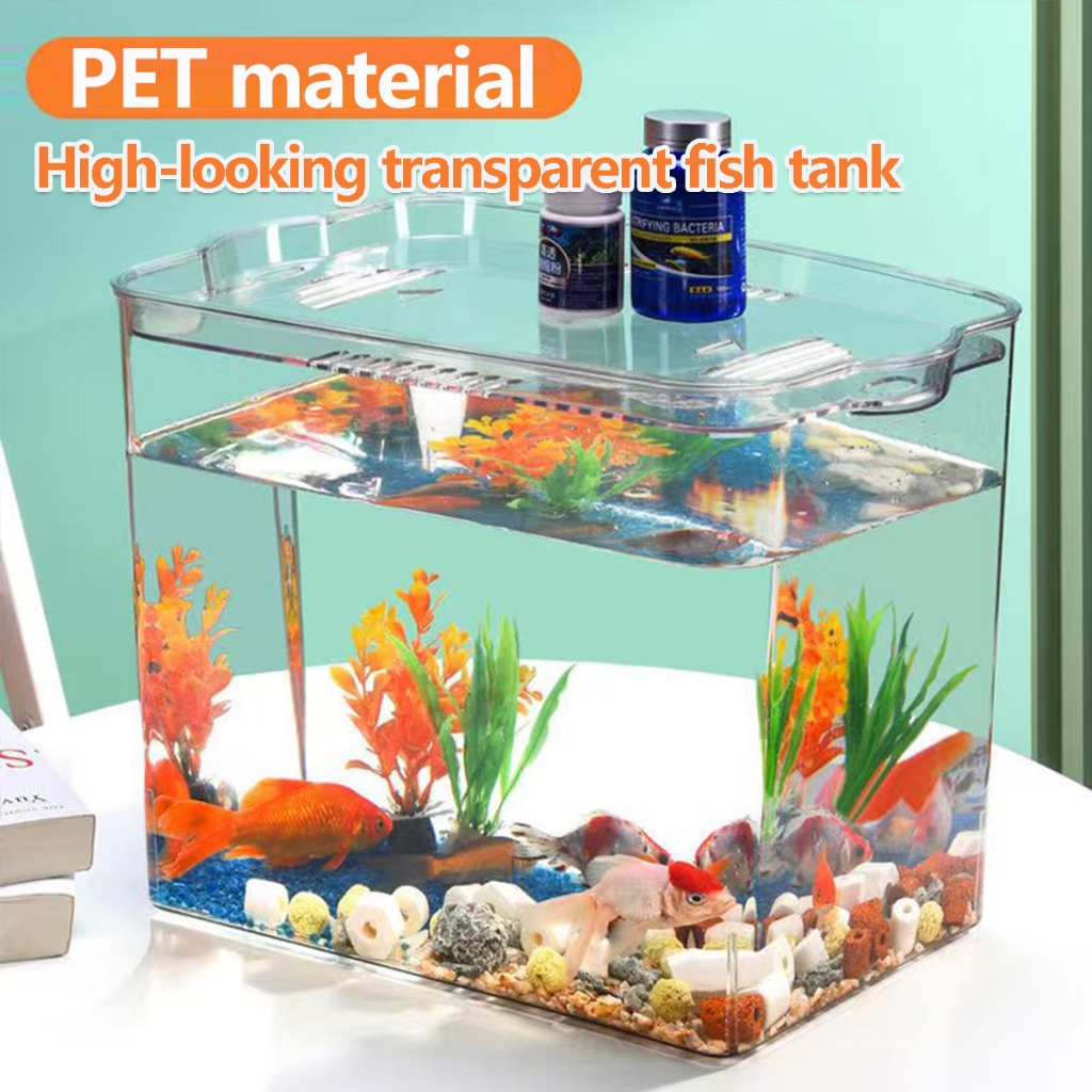 Fish Tank Aquarium Aquarium Tank With Lid HD transparent Plastic ...