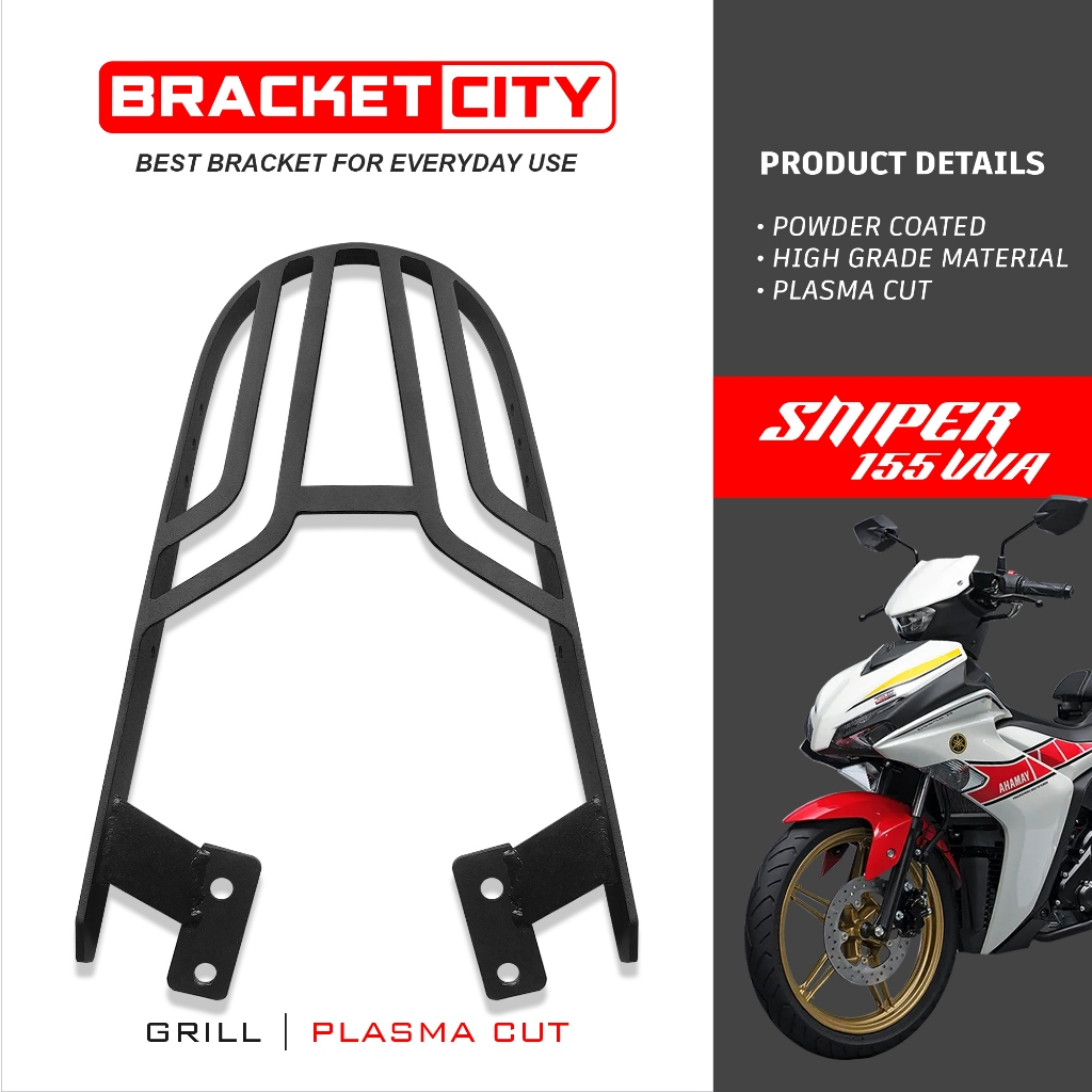 YAMAHA SNIPER 155R VVA / BLACK POWDER COATED / TOPBOX BRACKET ...