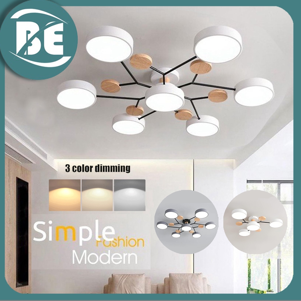 Creative Modeling Ceiling Lamp, Dimmable LED Ceiling Light, White Acrylic Lampshade Ceiling ...