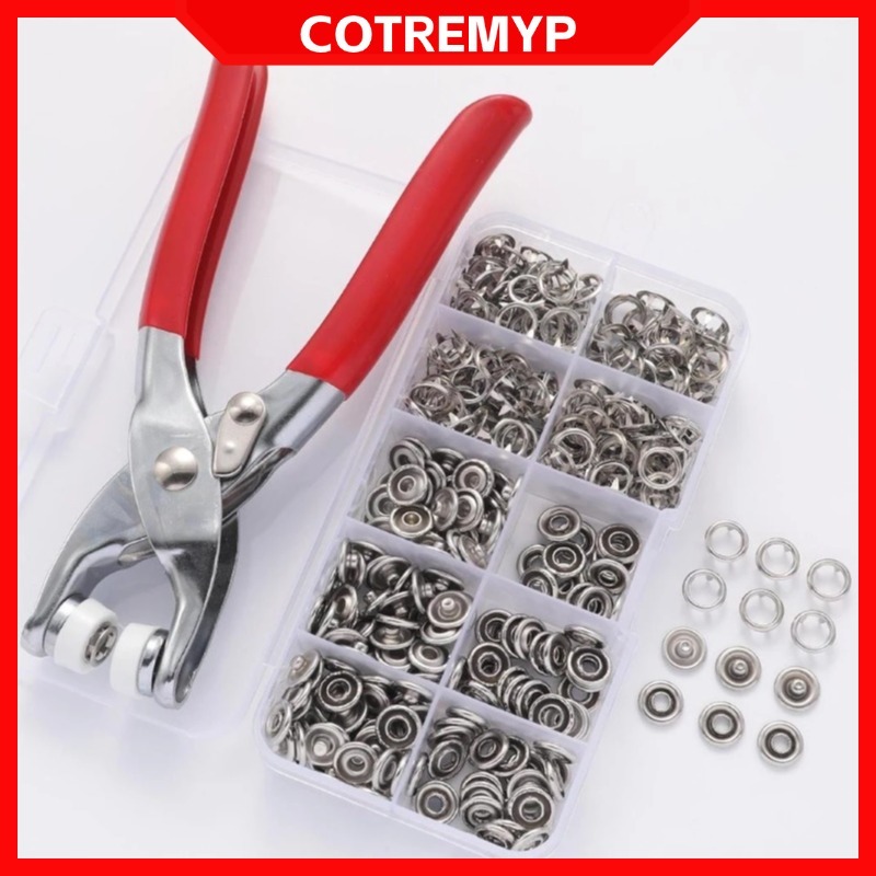 100Pcs Snap Button Plier Set Metal Automatic Button Snap Kit Automatic ...