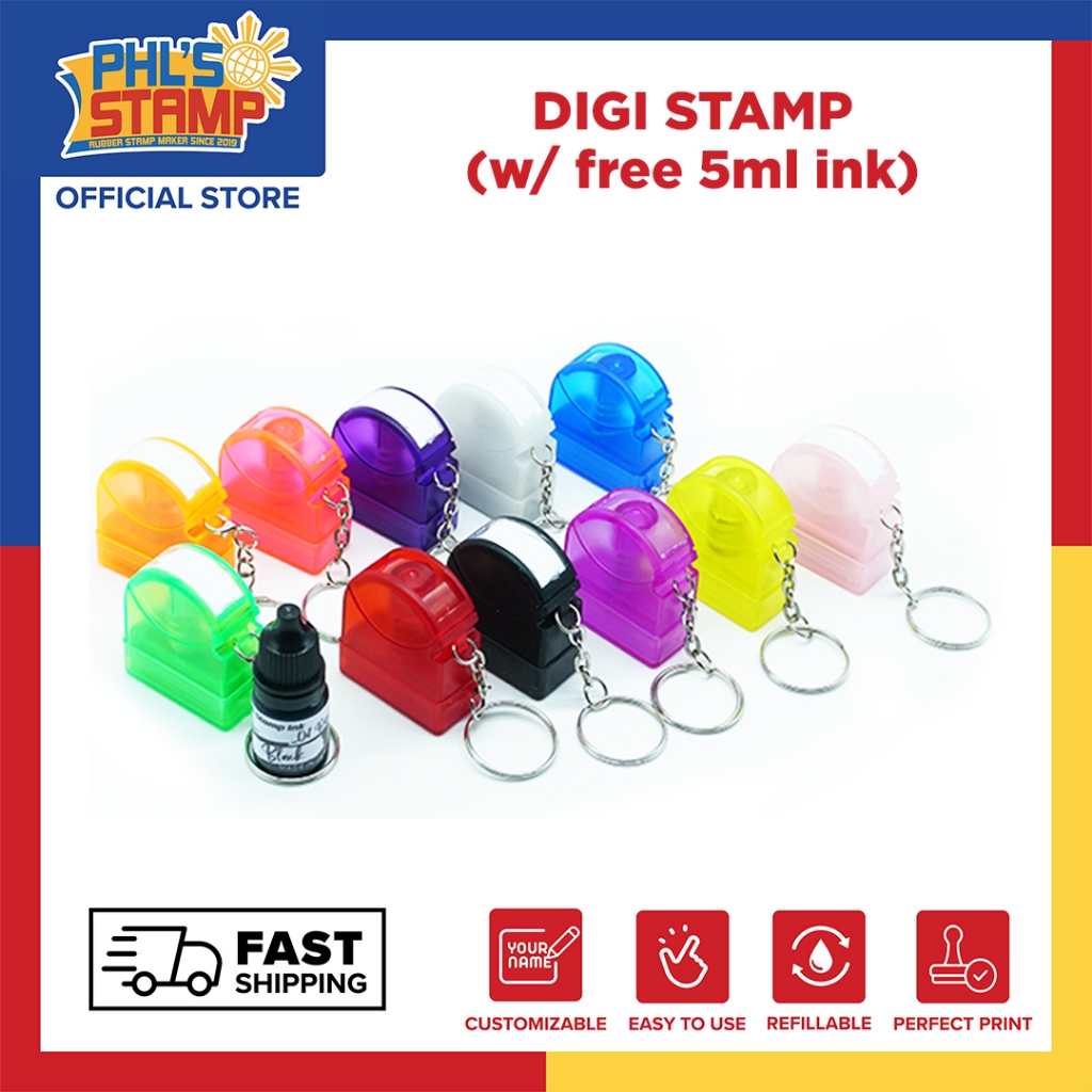FREE 5ml INK DIGI NEON SELF-INKING STAMP | Shopee Philippines