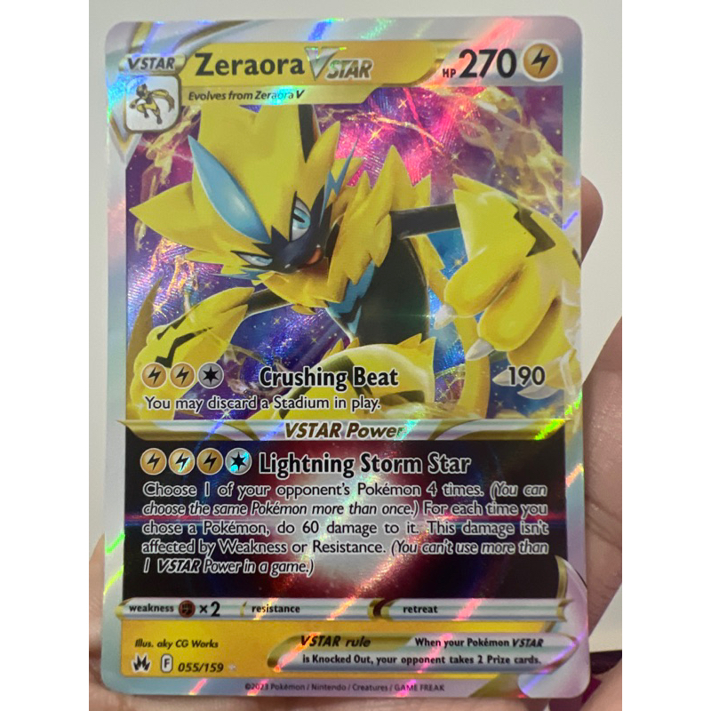 Zeraora VSTAR - 055/159 - Ultra Rare Crown Zenith - Pokemon TCG | Shopee Philippines