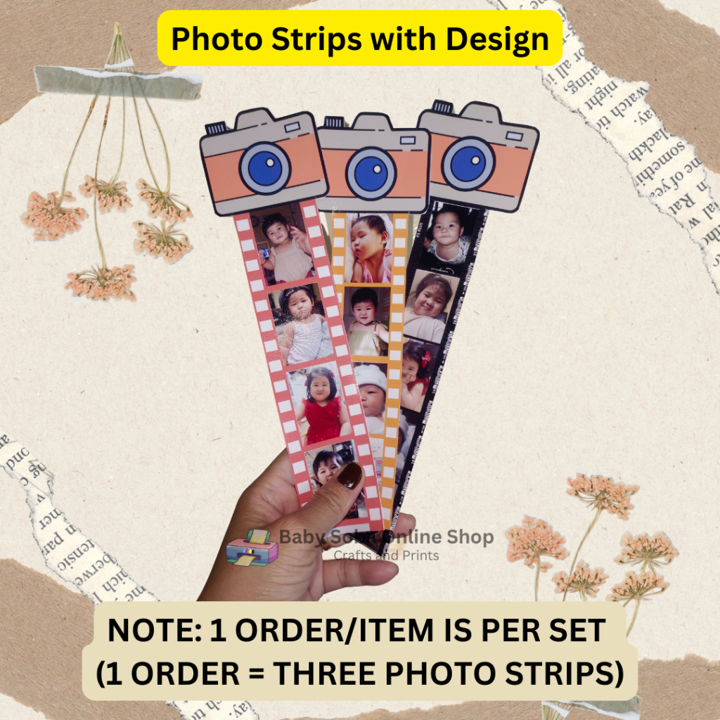 PHOTO FILM STRIPS WITH DESIGN (1 ORDER = 3 PCS PHOTO STRIPS) | Shopee ...