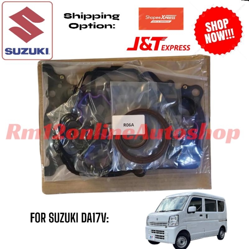 OVERHAULING GASKET R06A SET FOR SUZUKI DA17V | Shopee Philippines