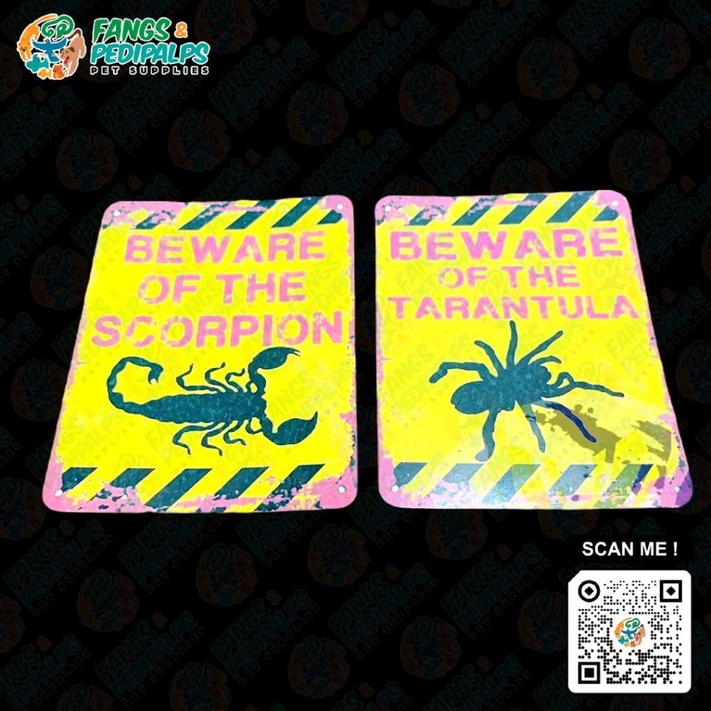 Beware Stickers | Waterproof | Tarantula & Scorpion Warning Sign ...