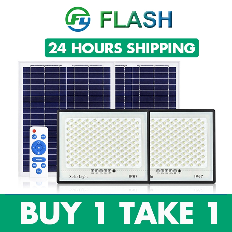 FLASH New Upgrades Solar Lights Outdoor Waterproof Smart Solar Flood ...