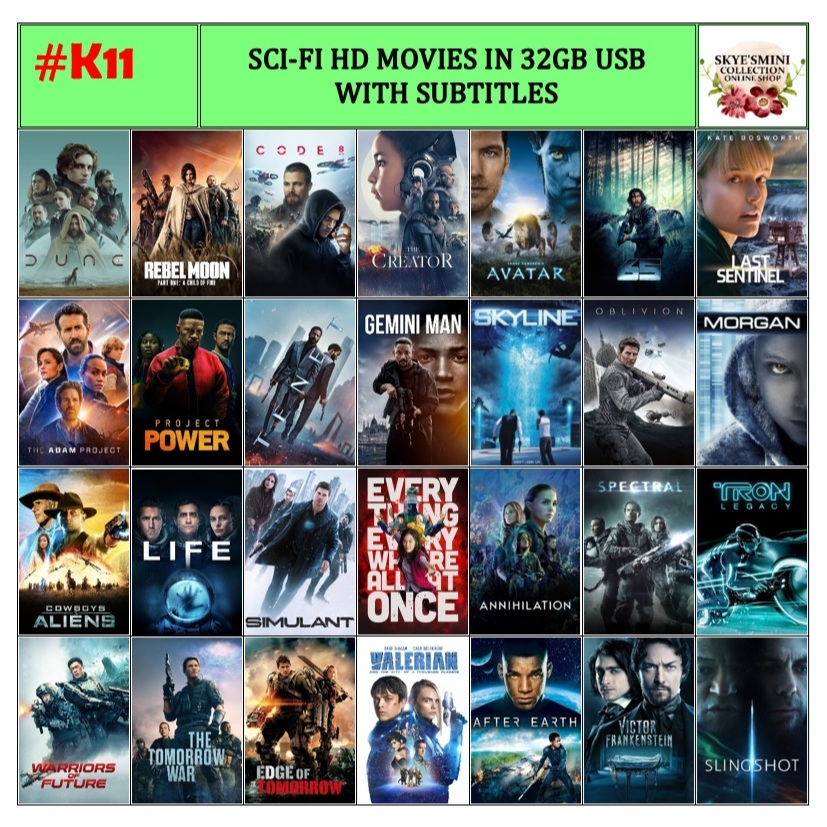 USB Flash Drive with Science Fiction HD Movies (Subtitles Included ...